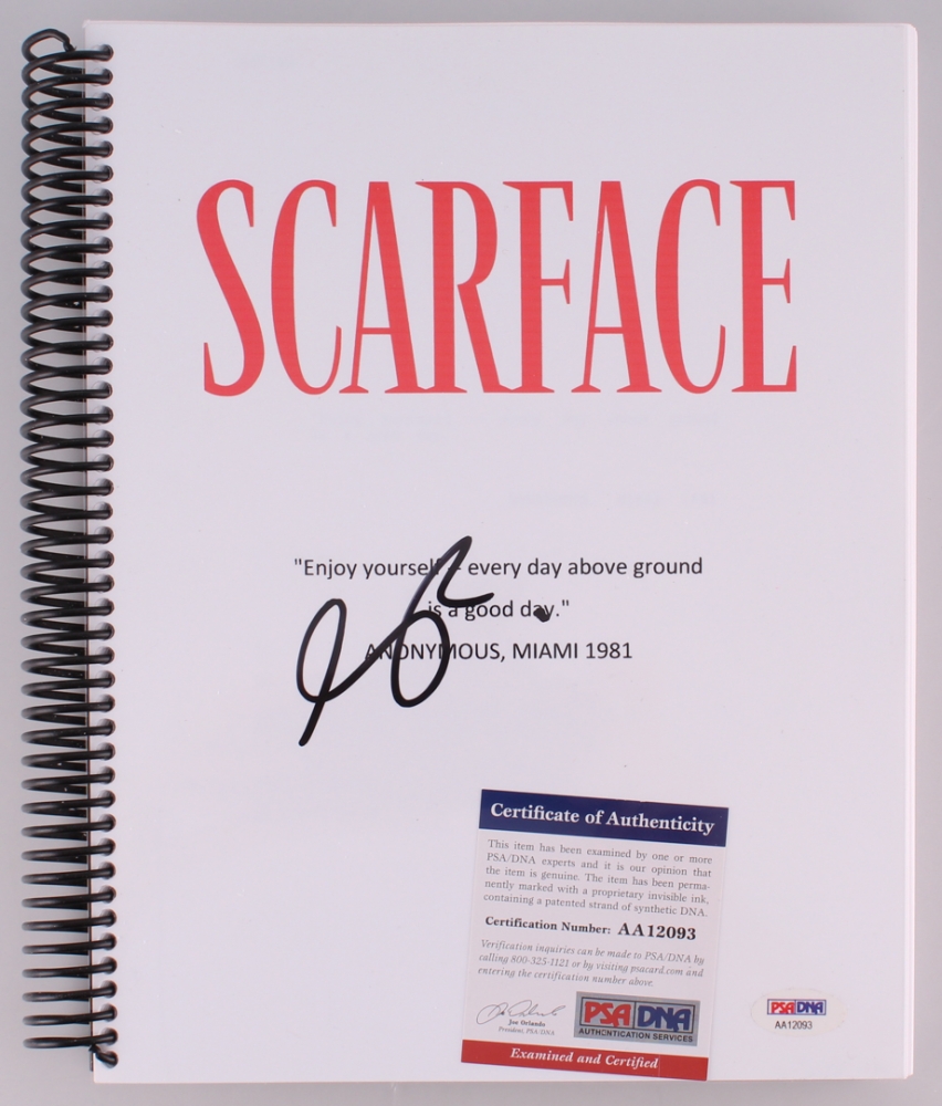 Al Pacino Signed "Scarface" Movie Script (PSA COA) | Pristine Auction
