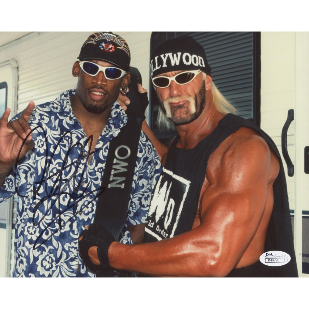 Dennis Rodman Signed WWE 8x10 Photo with Hulk Hogan (JSA COA ...