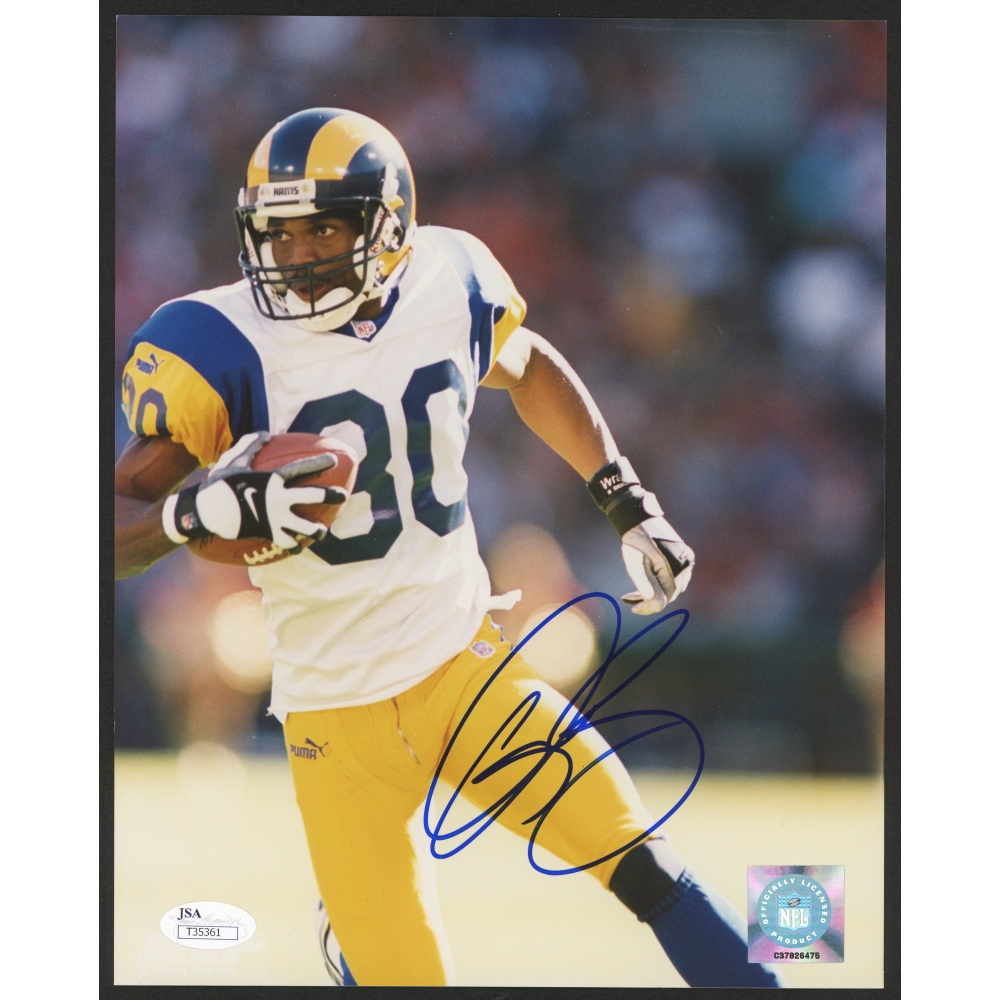 Isaac Bruce Signed Rams 8x10 Photo (JSA Hologram) | Pristine Auction