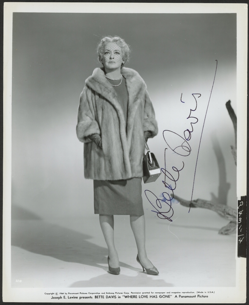 Bette Davis Signed "Where Love Has Gone" 8x10 Photo (JSA COA ...
