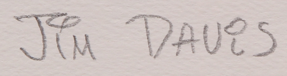 Jim Davis Signed "Self Portrait" 15x16.75 Norman Rockwell & Garfield ...