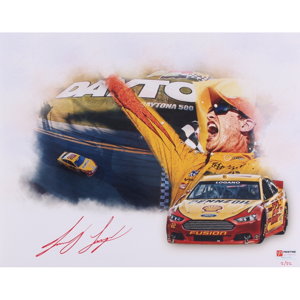 Joey Logano Signed NASCAR "Daytona 500 Win" Limited Edition 11x14 Photo ...