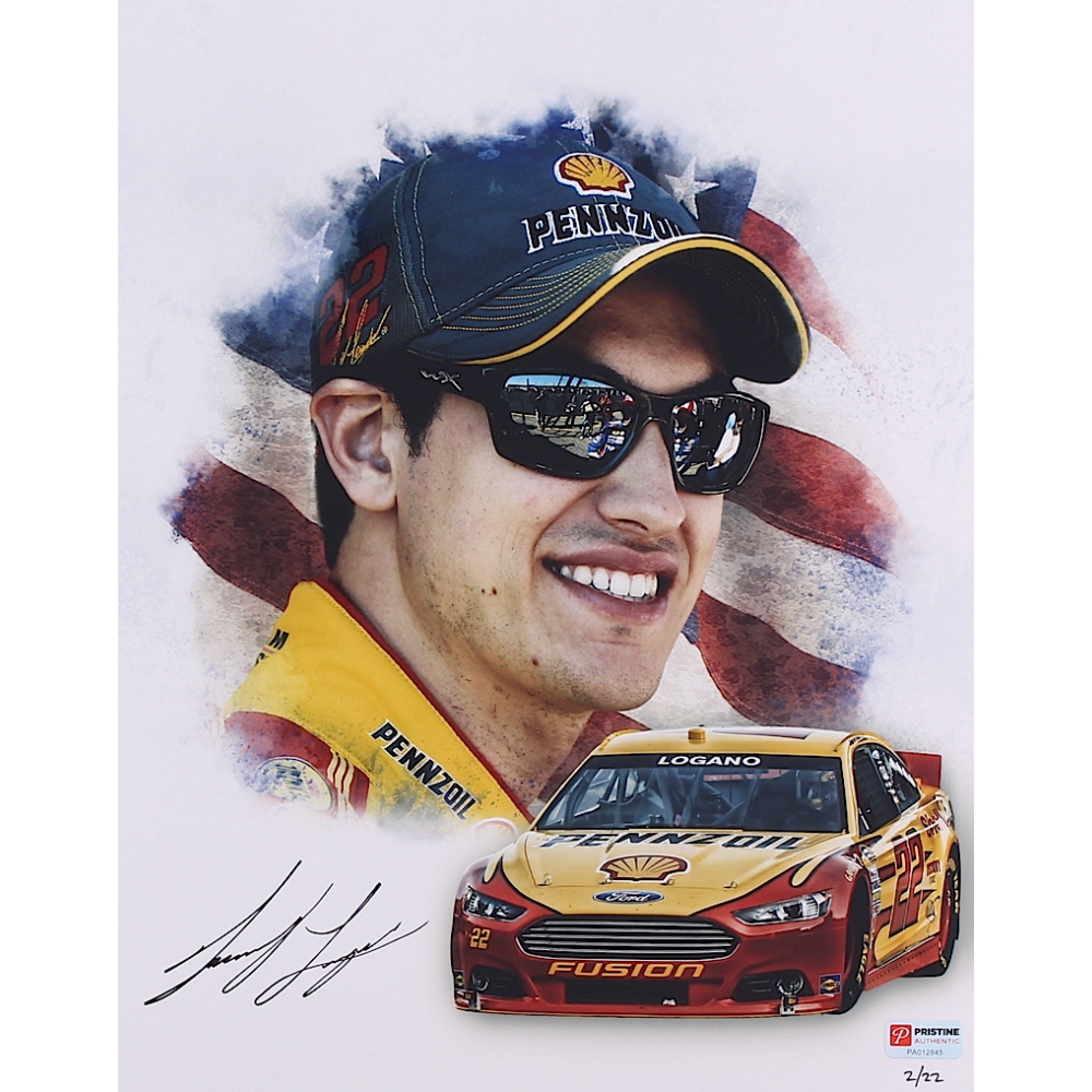 Joey Logano Signed NASCAR Limited Edition 11x14 Photo #/22 (PA COA ...