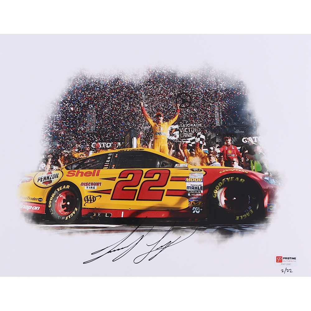 Joey Logano Signed NASCAR "Daytona 500 Win" Limited Edition 11x14 Photo ...