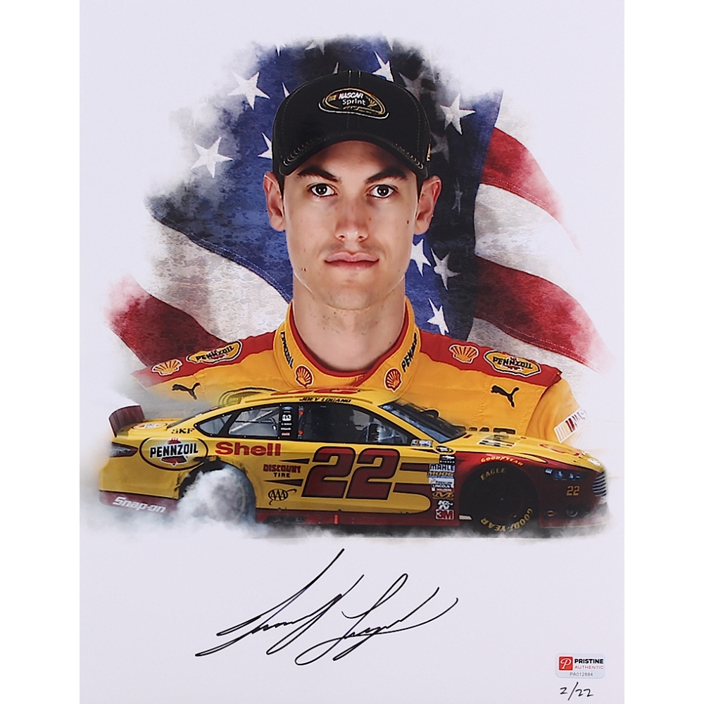 Joey Logano Signed NASCAR Limited Edition 11x14 Photo #/22 (PA COA ...