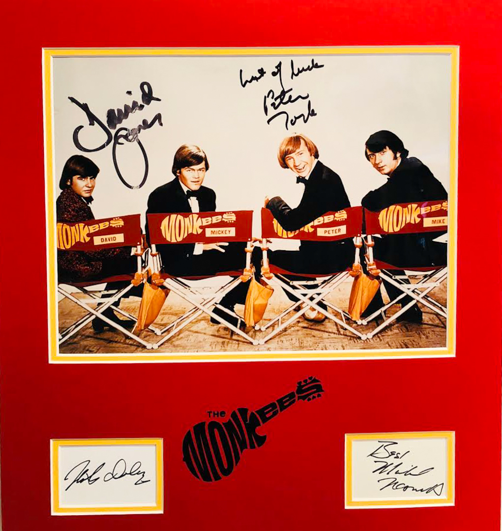 The Monkees Band-Signed 17x20 Custom Framed Display with (4) Signatures ...