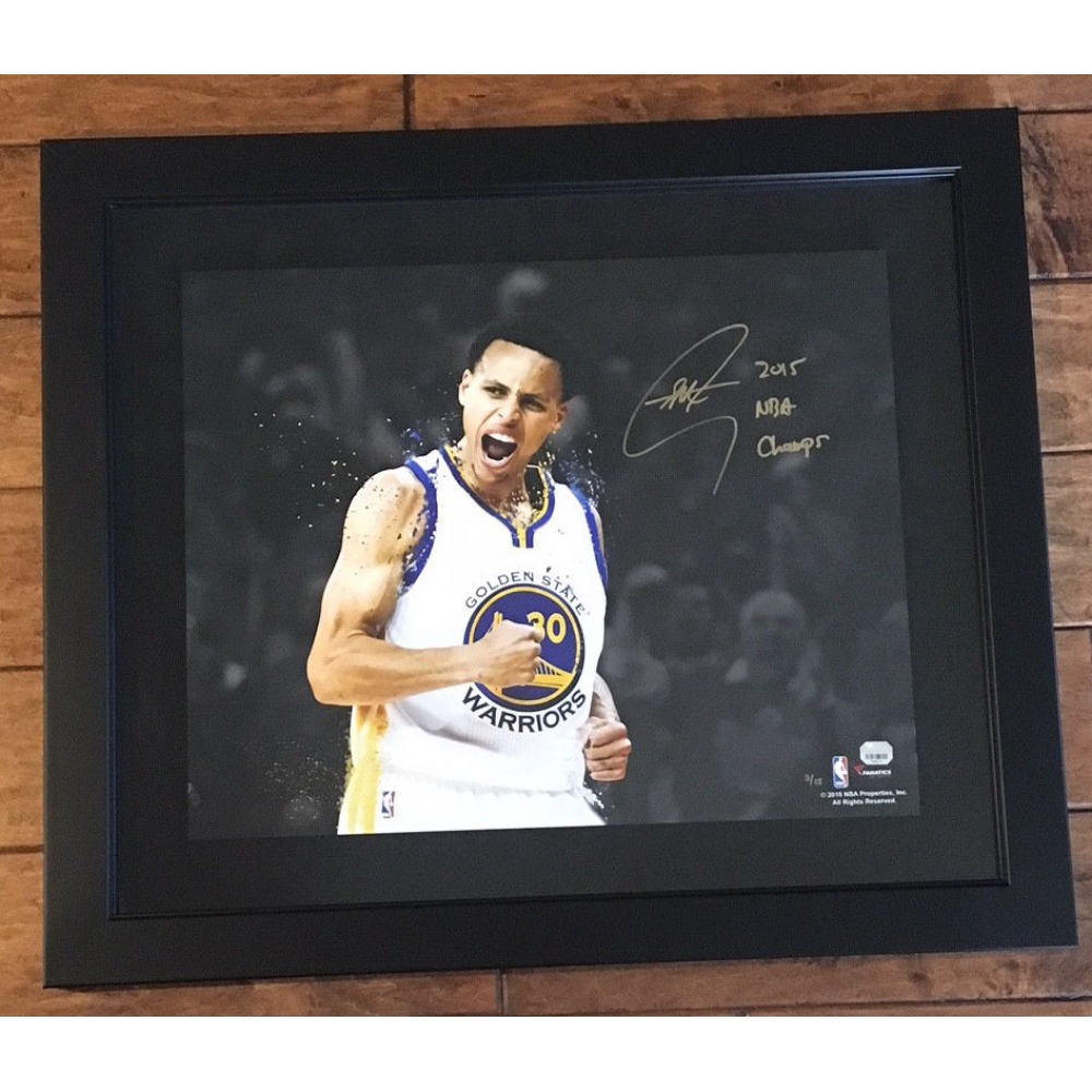 Stephen Curry Signed Warriors 16x20 Limited Edition Custom Framed Photo ...