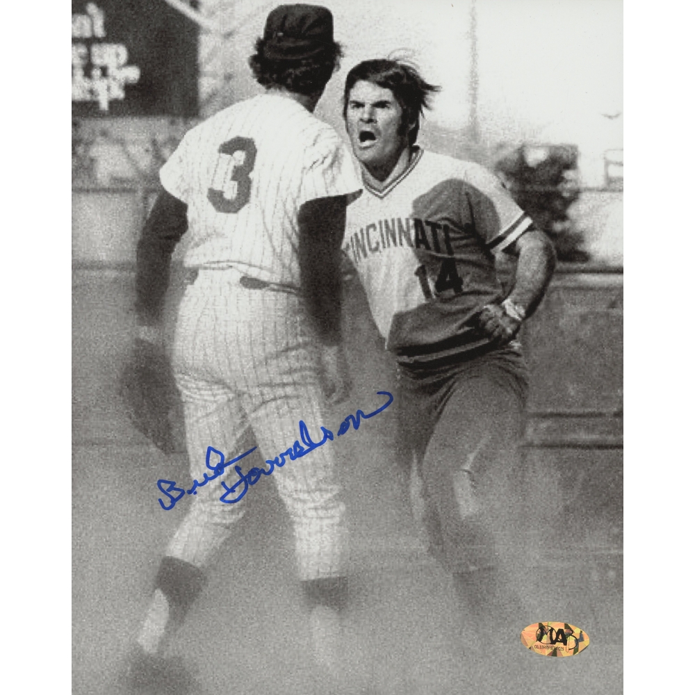 Bud Harrelson Signed Mets 8x10 Photo with Pete Rose (MAB Hologram ...