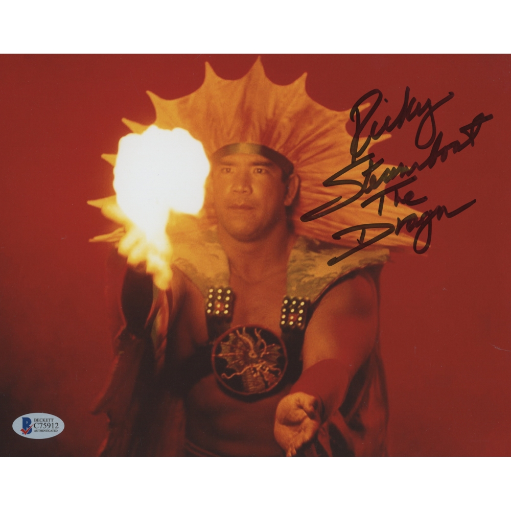 Ricky Steamboat Signed 8x10 Photo Inscribed "The Dragon" (Beckett COA ...