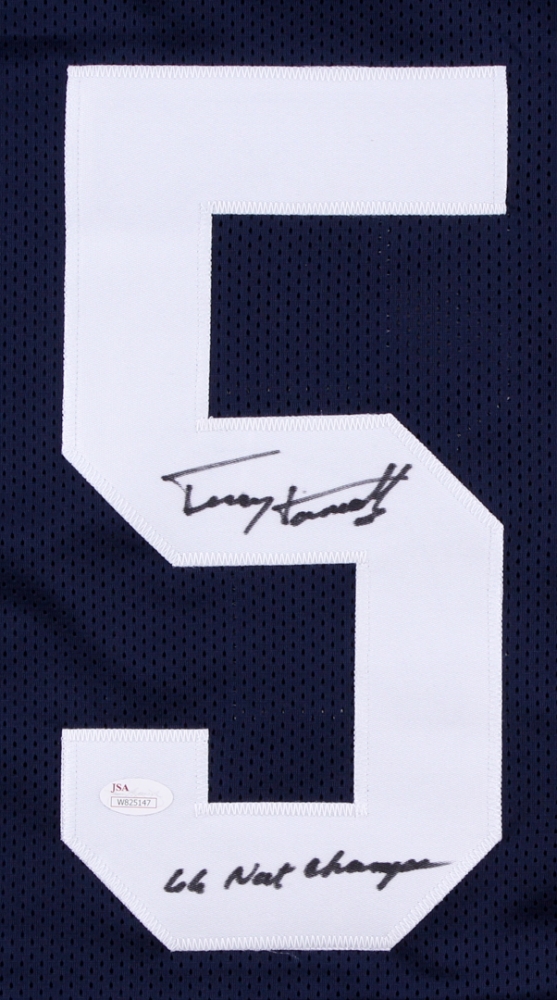 Terry Hanratty Signed Notre Dame Jersey Inscribed "66 Natl Champs" (JSA ...