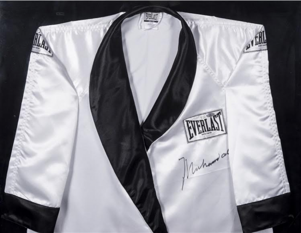 Muhammad Ali Signed 38x50 Custom Framed Boxing Robe, Sports Illustrated ...