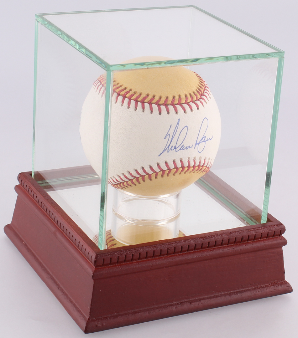 Nolan Ryan Signed OML 2009 Home Run Derby Baseball with High Quality Display Case (PSA COA ...