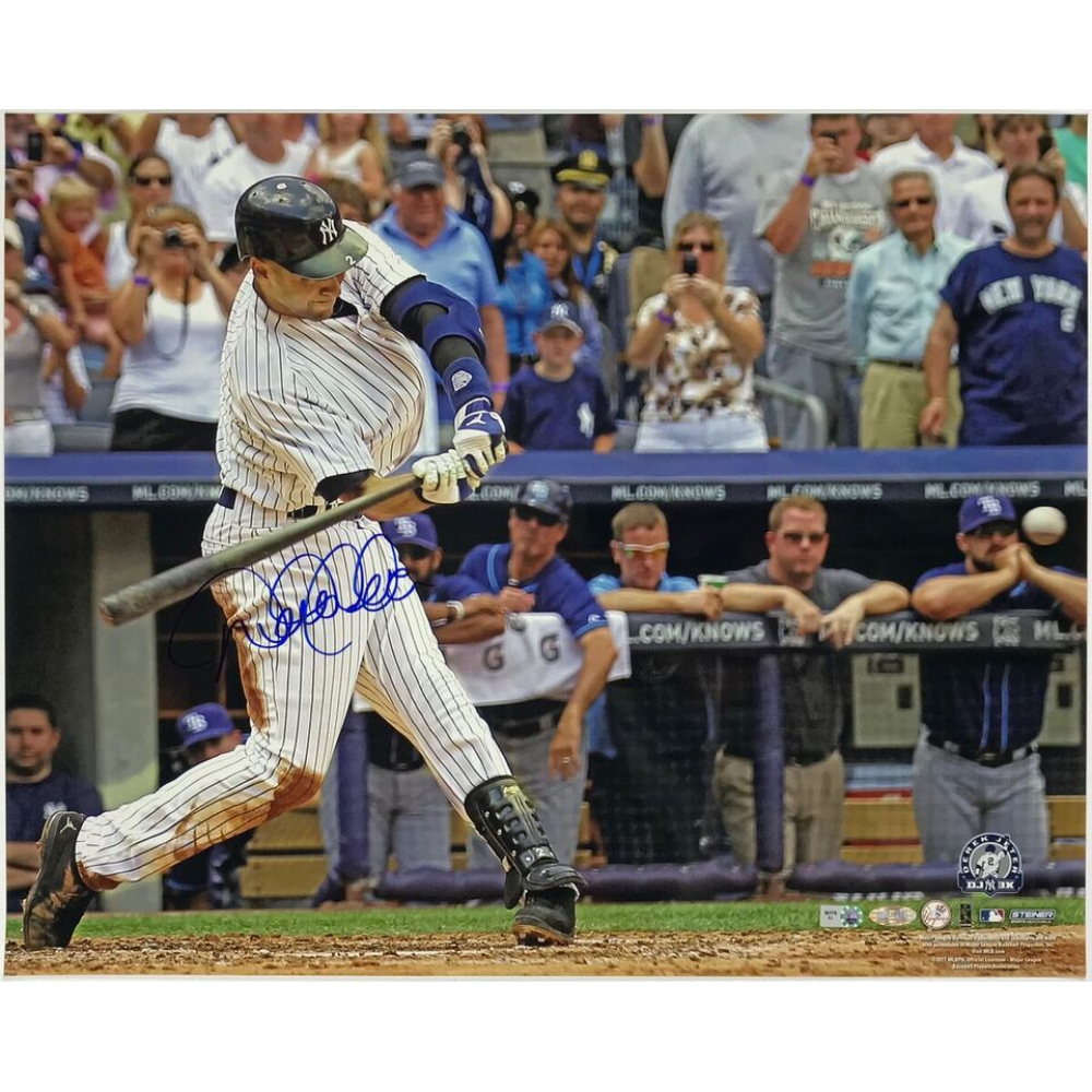 Derek Jeter Signed Yankees "3,000th Hit" 16x20 Photo (Steiner COA & MLB ...