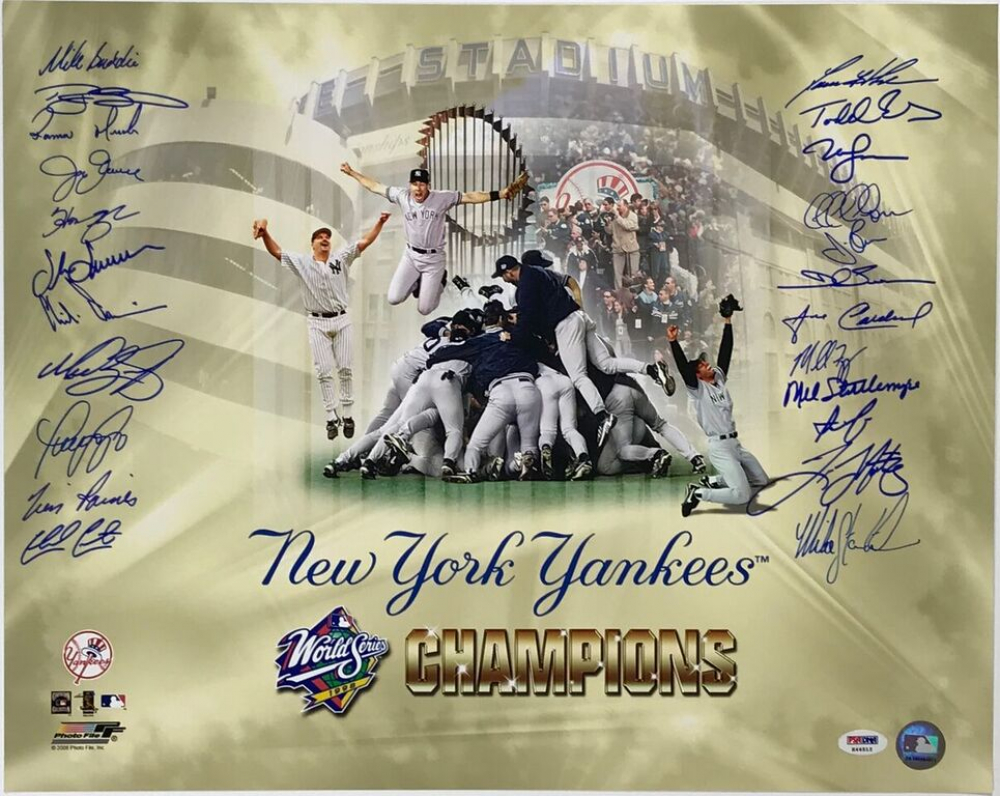 1998 New York Yankees World Series Champions 16x20 Photo Team-Signed by (23) with Tino Martinez ...