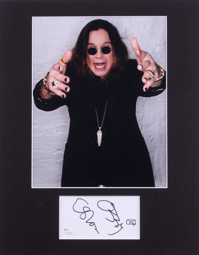 Ozzy Osbourne Signed 11x14 Custom Matted Cut Display (JSA COA ...