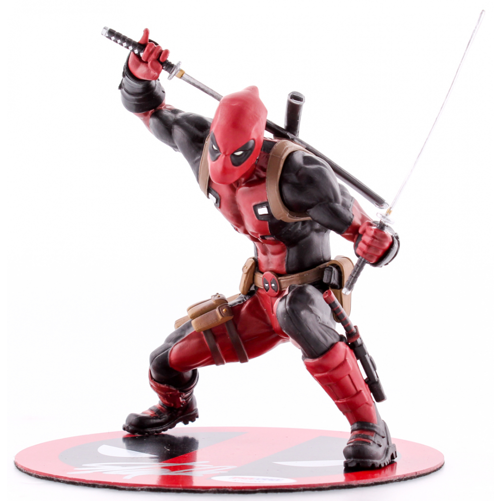 Stan Lee Signed Deadpool Marvel 5" Hand-Painted Kotobukiya Figurine ...