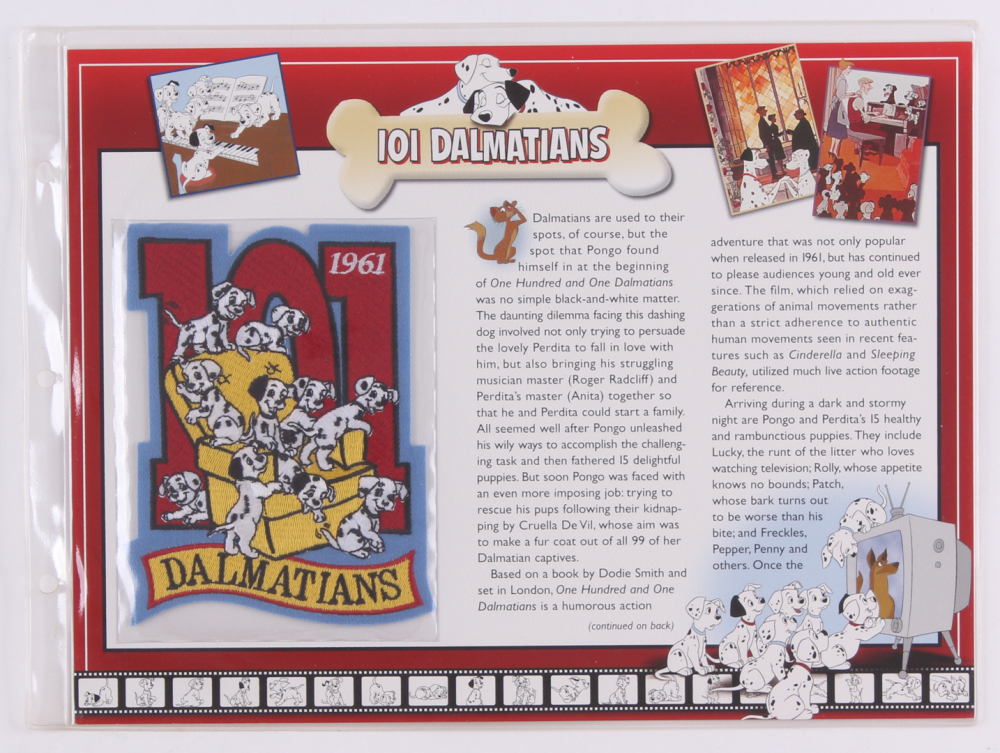 Disney s 101 Dalmatians Patch Card With 9x12 Facts Card Pristine Auction disney-s-101-dalmatians-patch-card-with-9x12-facts-card-pristine-auction