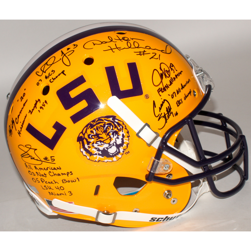 LSU Tigers Full-Size Helmet Signed by (10) with Bill Cannon, Alley ...