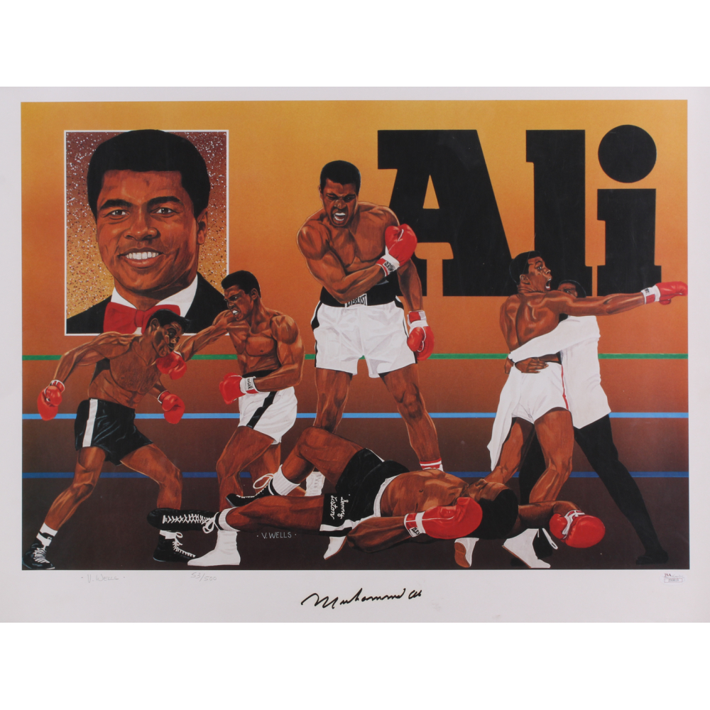 Muhammad Ali Signed 19x25 LE Lithograph #53/500 (JSA Hologram ...