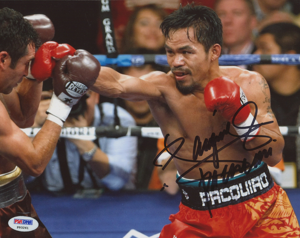 Manny Pacquiao Signed 8x10 Photo Inscribed "Pacman" (PSA COA ...