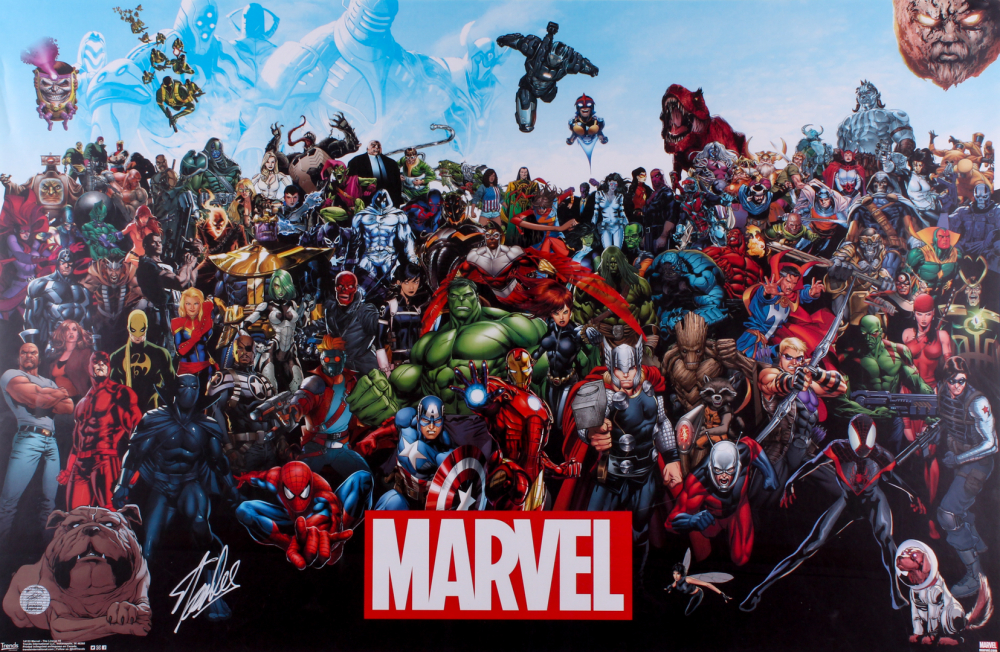 Stan Lee Signed Marvel 22x24 Poster (Lee Hologram) | Pristine Auction