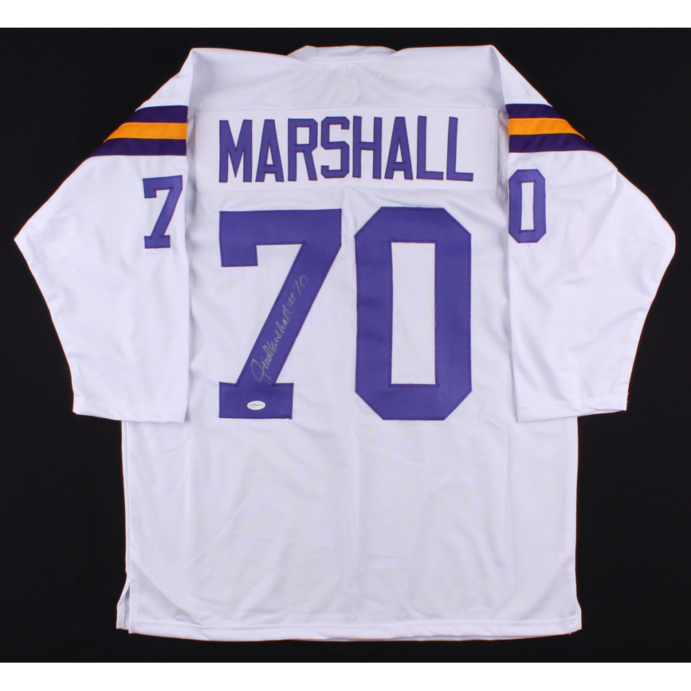 Jim Marshall Signed Vikings Throwback Jersey (TSE COA) | Pristine Auction