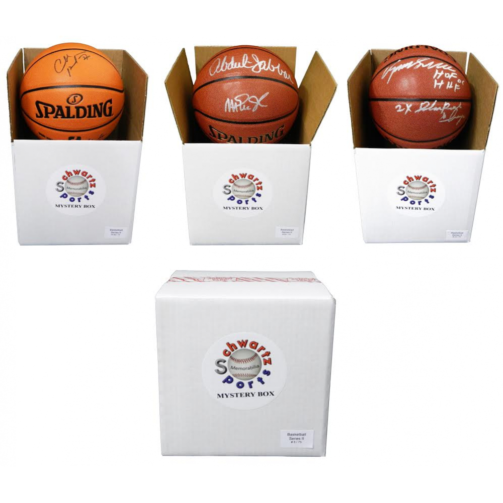Schwartz Sports Basketball Superstar Signed Mystery Box Basketball ...