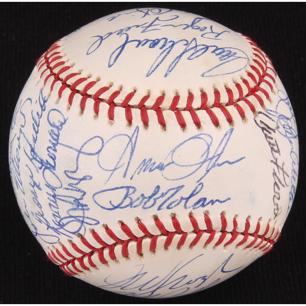 ONL Baseball Signed by (26) with Al Hrabosky, Amos Otis, Larry Gura ...