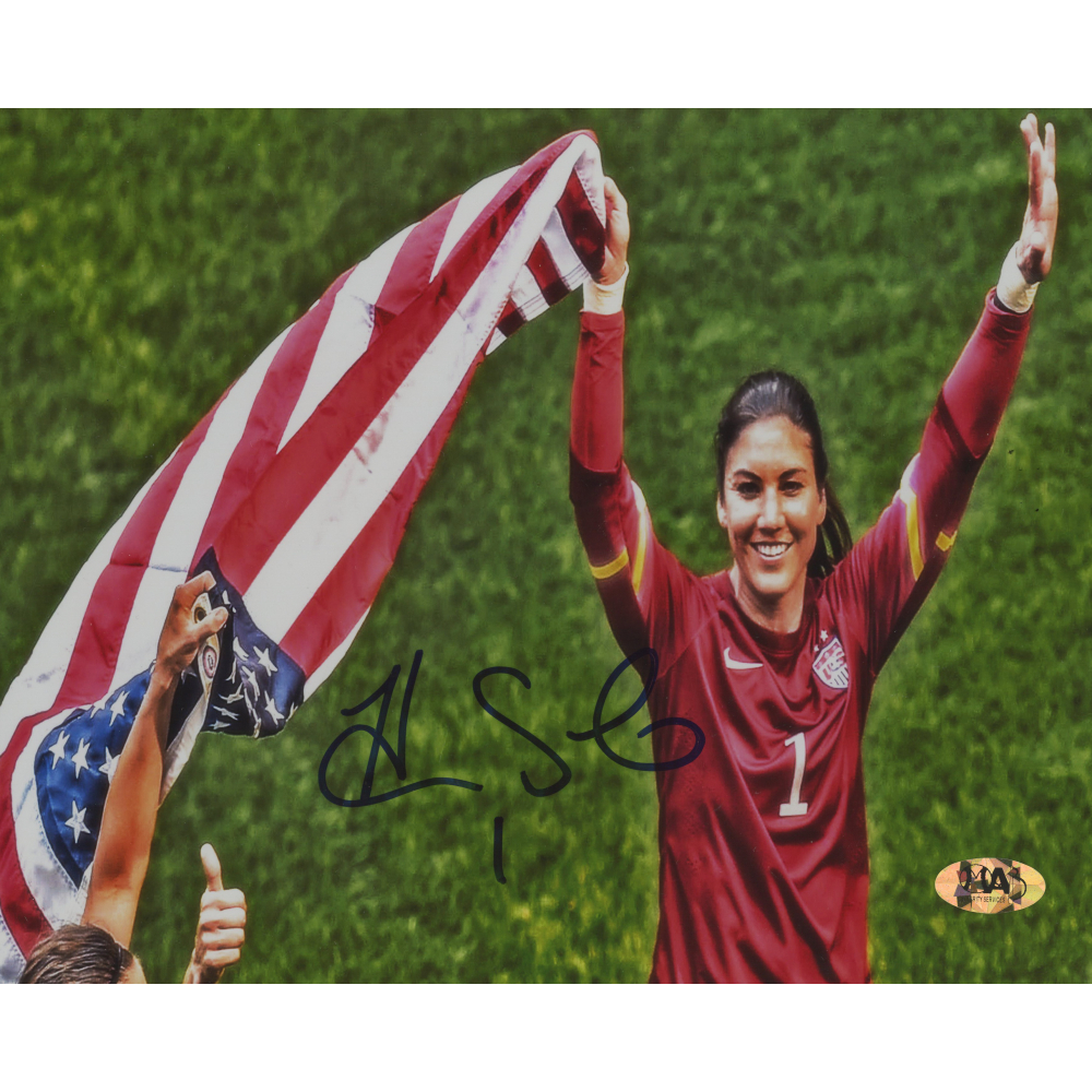Hope Solo Signed Team USA 8x10 Photo (MAB Hologram) | Pristine Auction