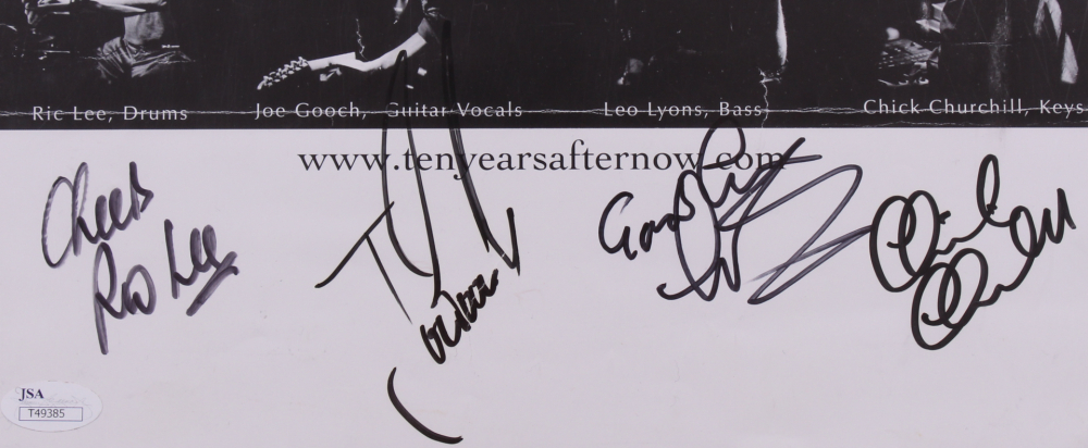 "Ten Years After" 11x17 Poster Signed by (4) with Ric Lee, Joe Gooch ...
