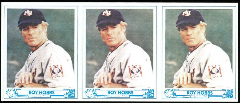 Uncut Sheet of (3) Robert Redford "Roy Hobbs" Baseball Card Props Used ...