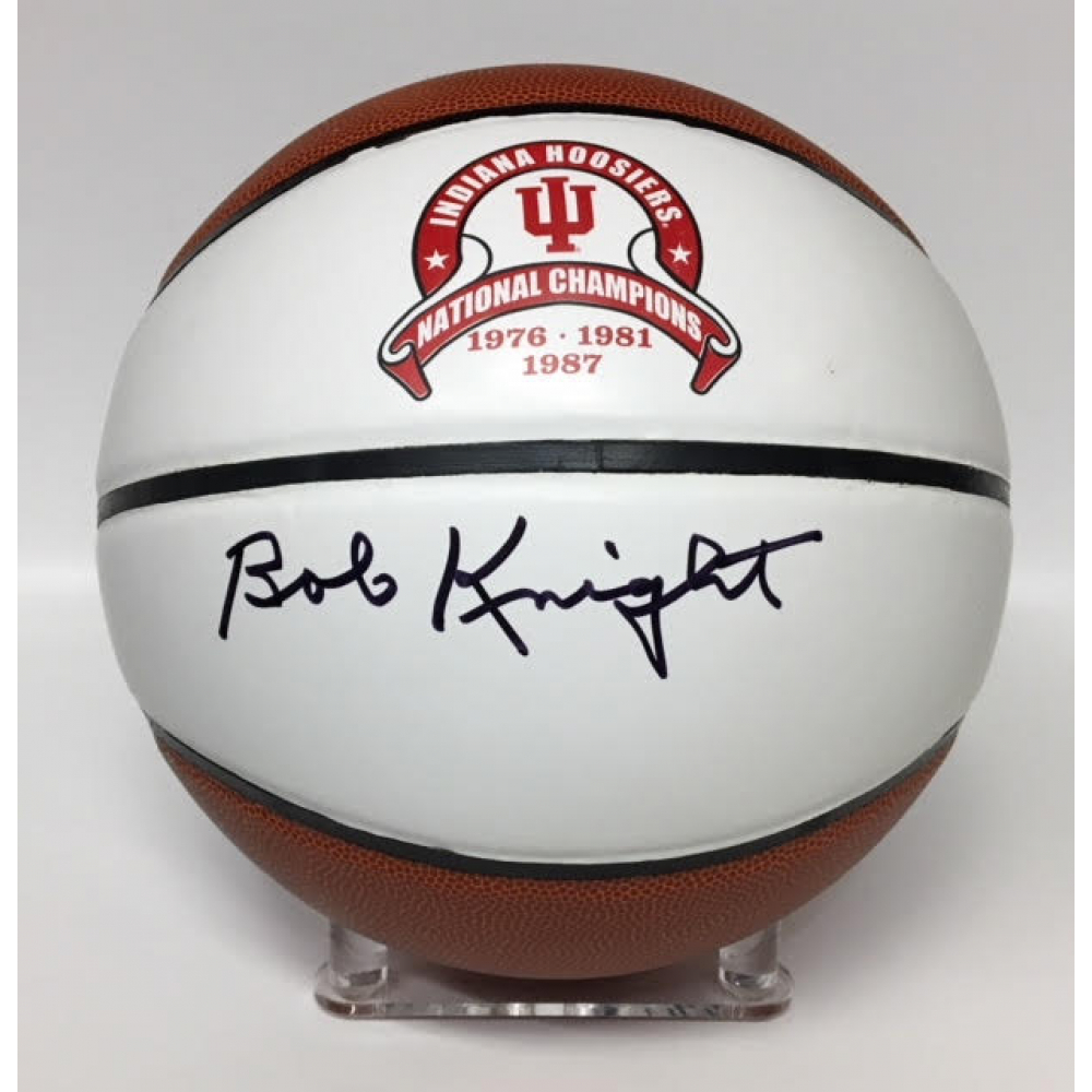 Bobby Knight Signed Indiana Hoosiers Logo Basketball (JSA COA ...