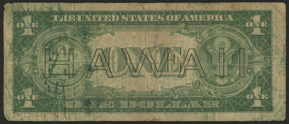 1935-A $1 One Dollar Red Seal U.S. Hawaii Federal Reserve Note ...