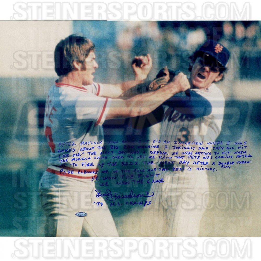 Bud Harrelson Signed Mets16x20 Photo with Handwritten Story Inscription ...