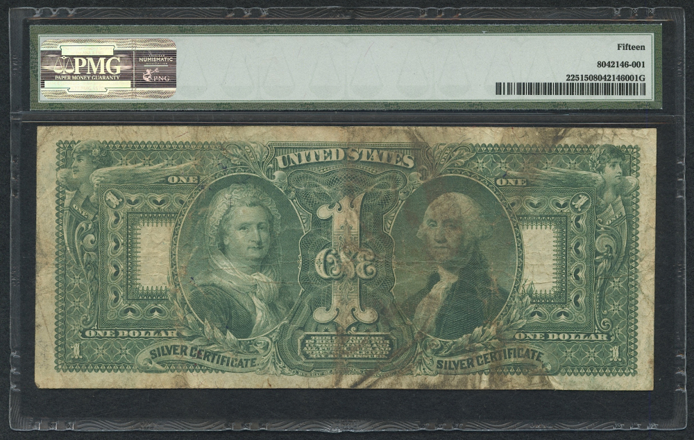 1896 $1 One Dollar U.S. Silver Certificate Large Size Currency Bank ...