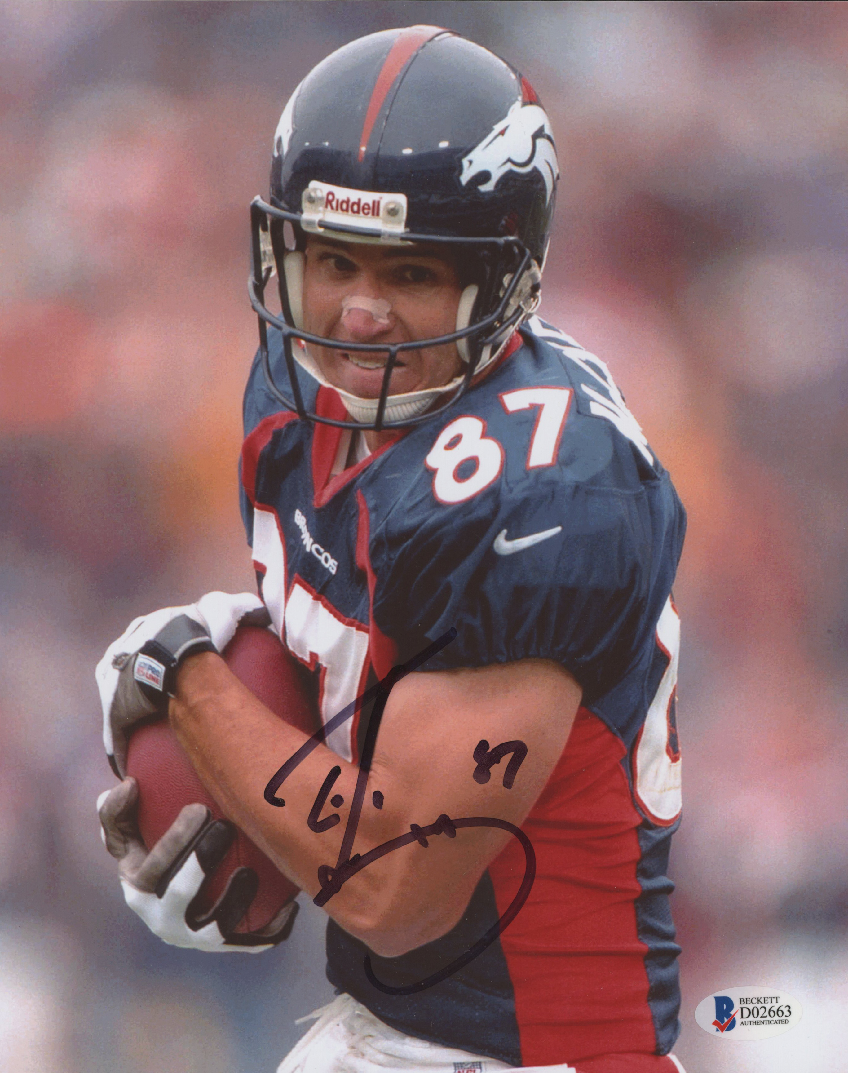 Ed McCaffrey Signed Broncos 8x10 Photo (Beckett COA) | Pristine Auction