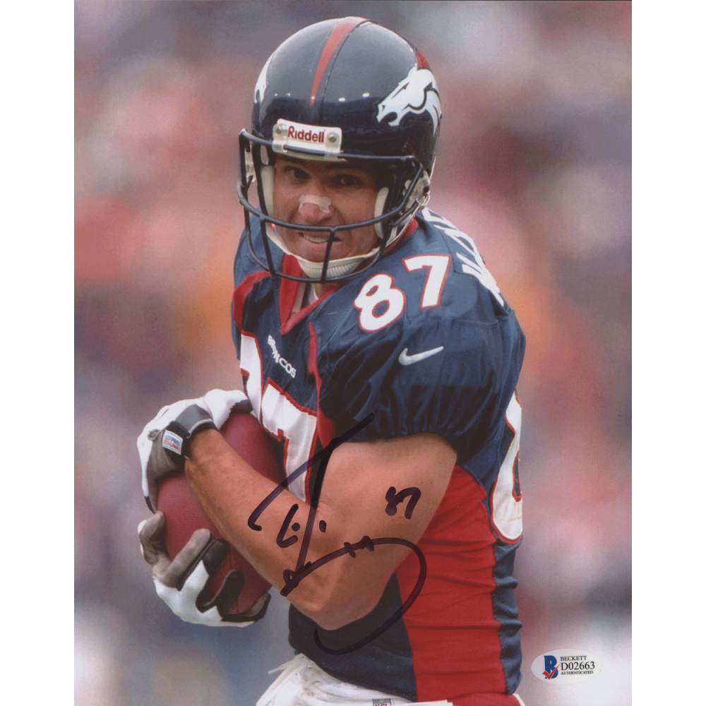 Ed McCaffrey Signed Broncos 8x10 Photo (Beckett COA) | Pristine Auction