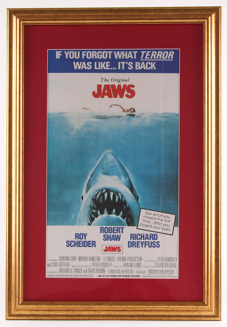 Jaws 17.75x25.75 Custom Framed Movie Poster | Pristine Auction