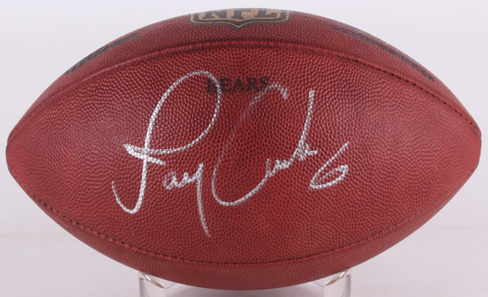 Jay Cutler Signed NFL "The Duke" Football with Display Case and 2010 ...