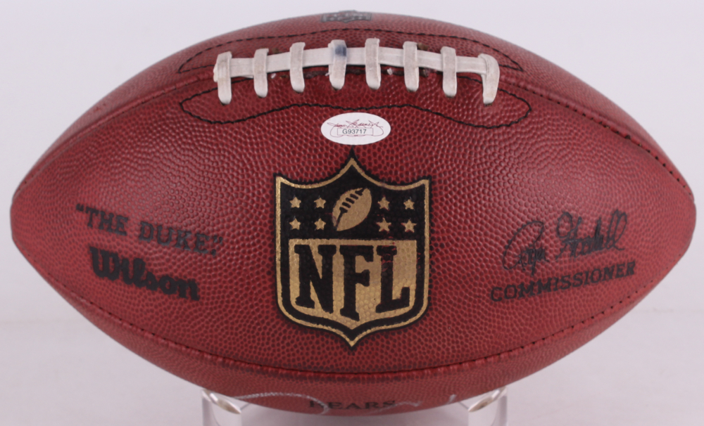 Jay Cutler Signed NFL "The Duke" Football with Display Case and 2010 ...