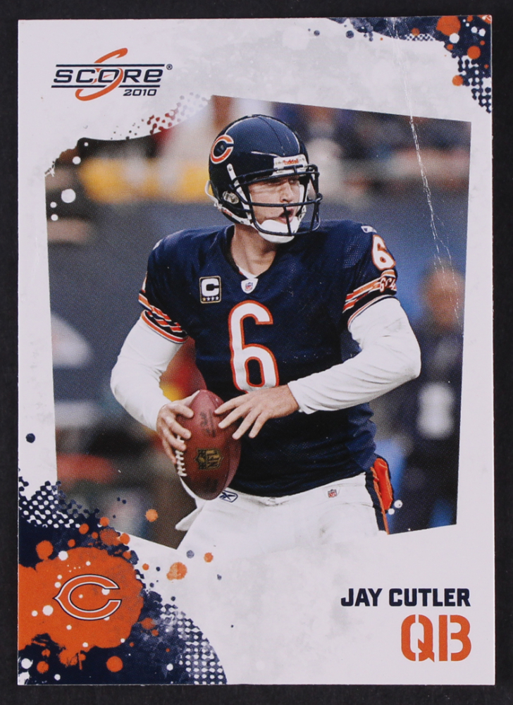 Jay Cutler Signed NFL "The Duke" Football with Display Case and 2010 ...