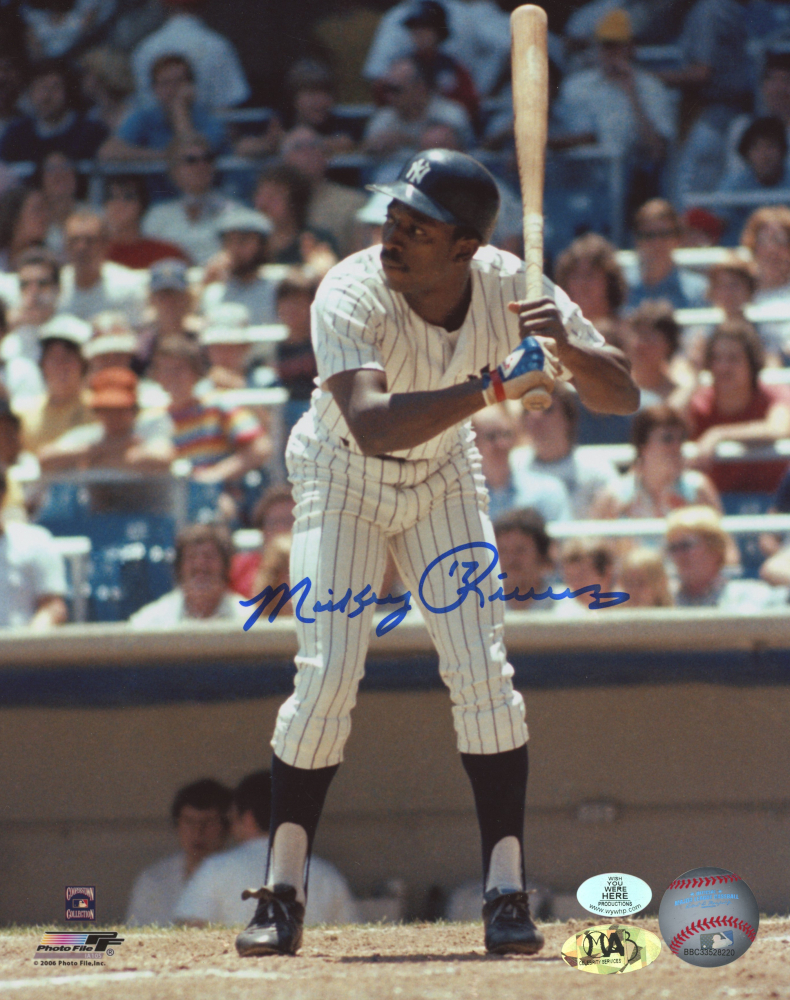 Mickey Rivers Signed Yankees 8x10 Photo (MAB Hologram & Wish You Were ...