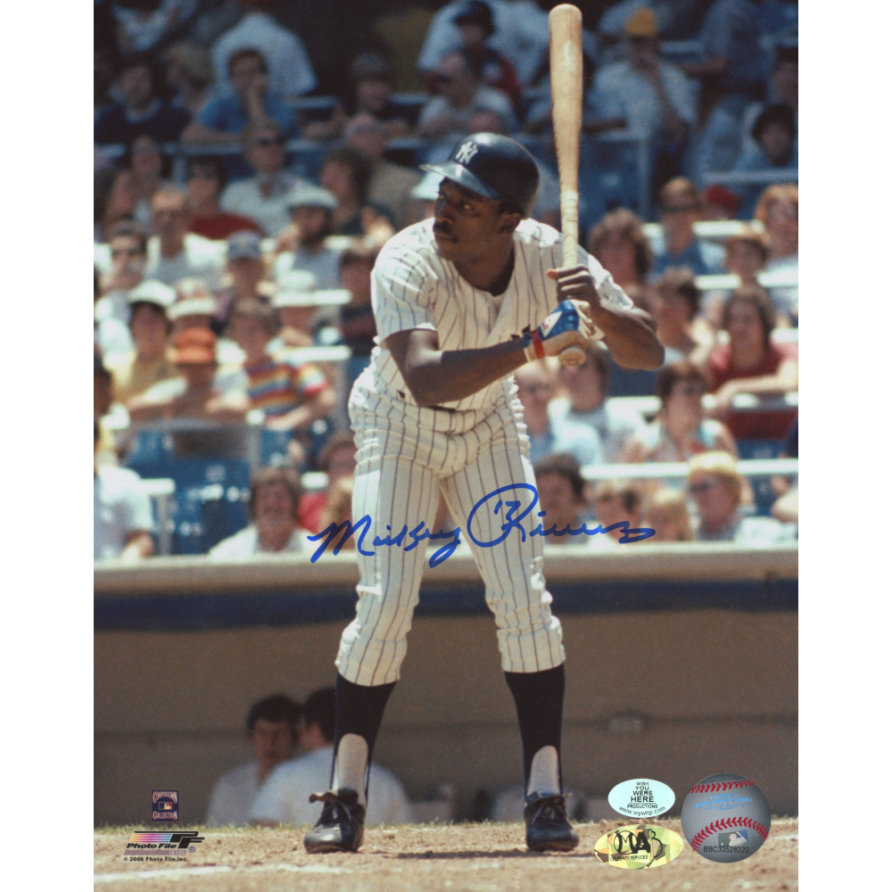 Mickey Rivers Signed Yankees 8x10 Photo (MAB Hologram & Wish You Were ...