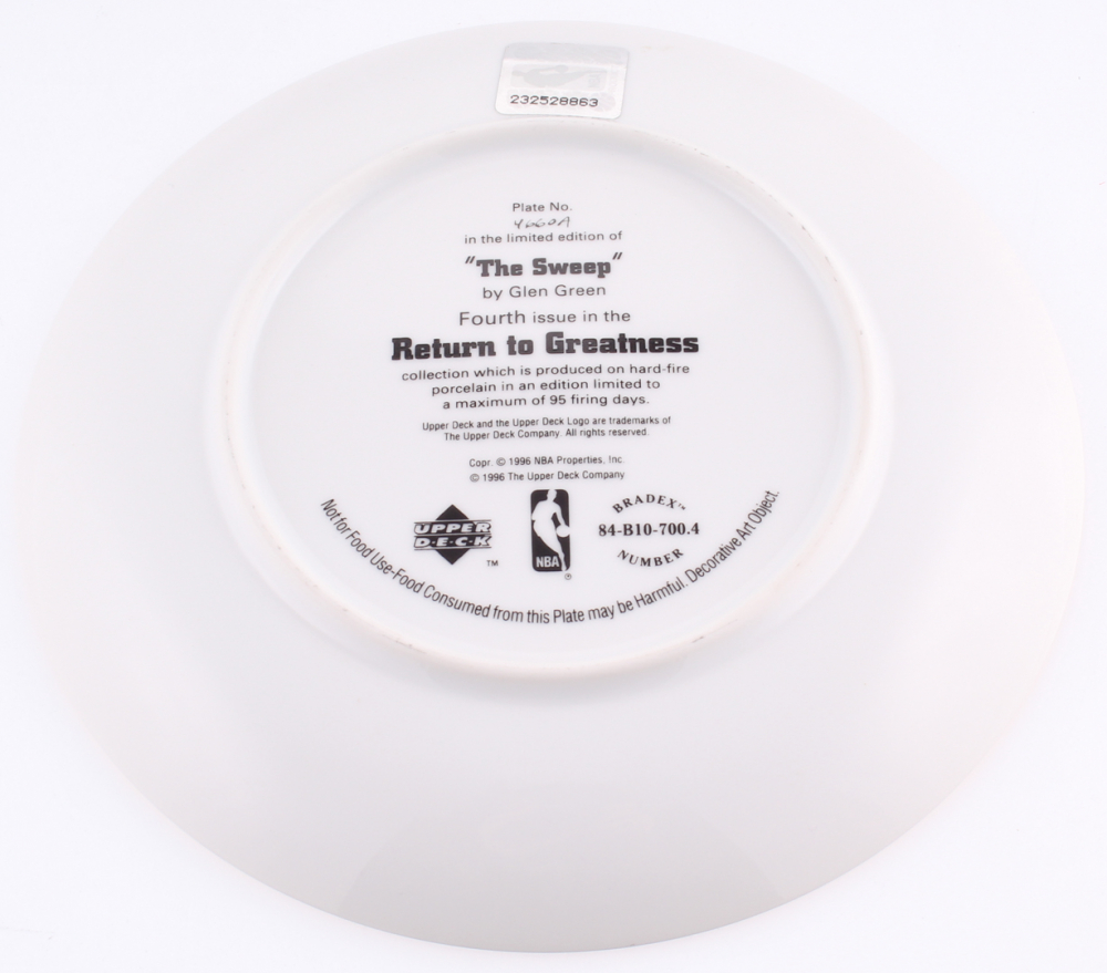 Michael Jordan Upper Deck "The Sweep" Limited Edition Porcelain Plate ...