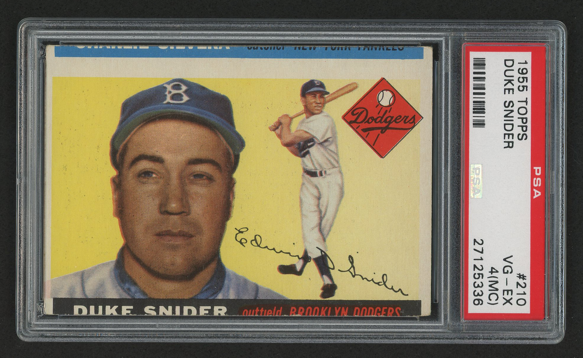 1955 Topps #210 Duke Snider (PSA 4) (Miss Cut) | Pristine Auction