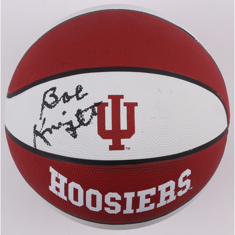 Bobby Knight Signed Indiana Hoosiers Logo Basketball (Schwartz COA ...