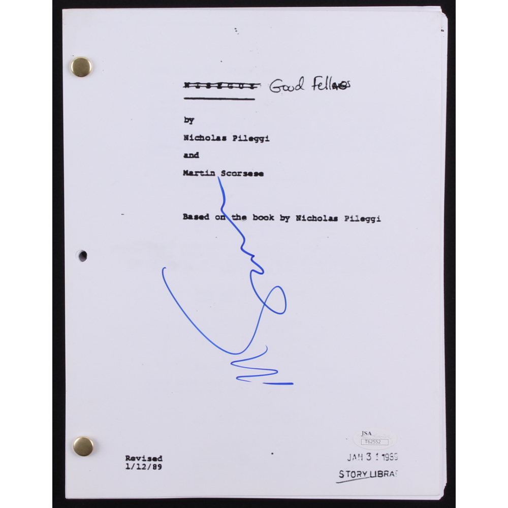 Martin Scorsese Signed "Goodfellas" Full Movie Script (JSA COA ...