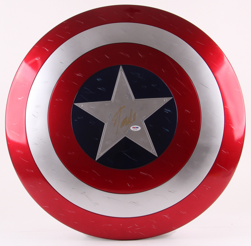 Stan Lee Signed Captain America "Battle Worn" 24" Shield (PSA COA ...