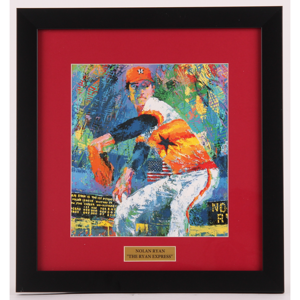LeRoy Neiman "Nolan Ryan" 15x16 Custom Framed Print | Pristine Auction