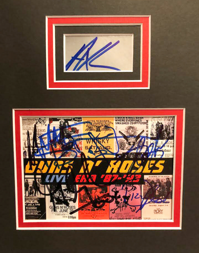 Guns N' Roses Band-Signed 23x25 Custom Framed Display with (8 ...